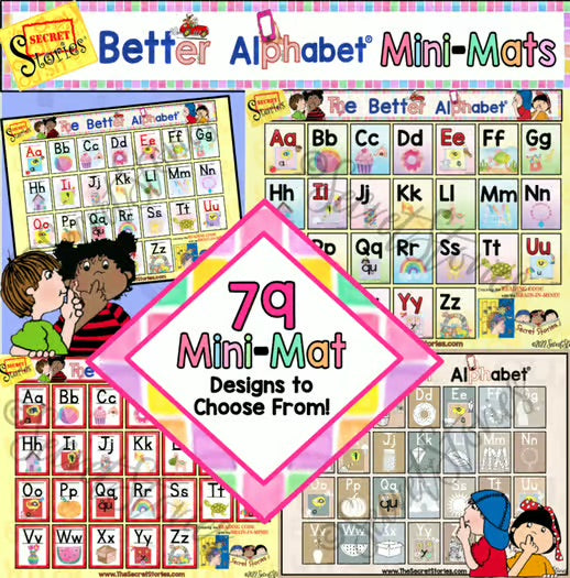 Better Alphabet™ Min-Mats for Student Reference/Folders | Secret Stori ...