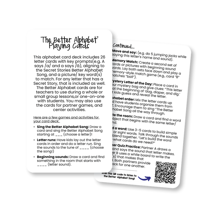 Better Alphabet® Cards – The Secret Stories