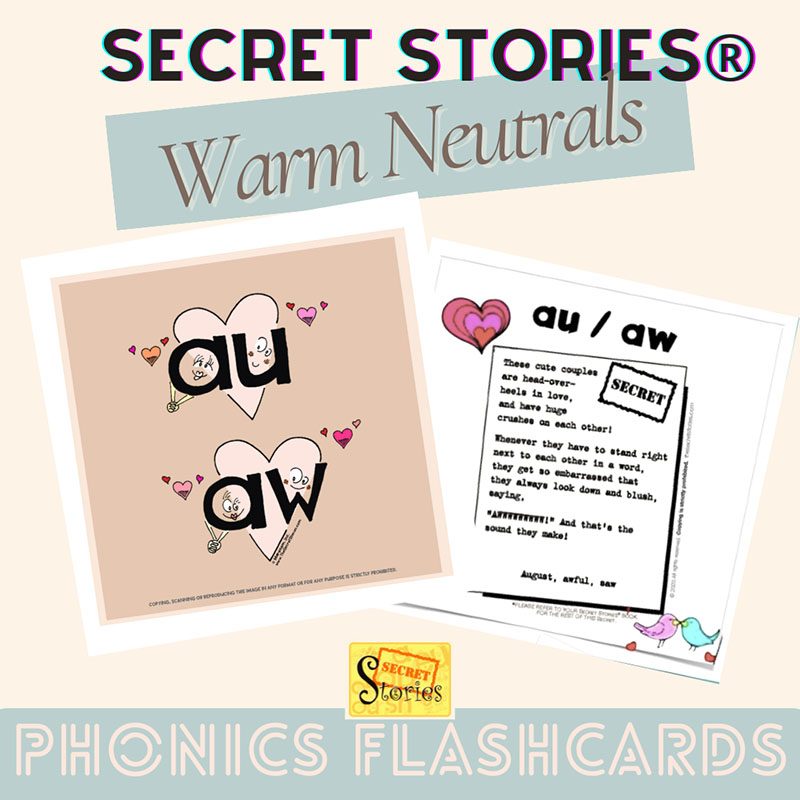 Warm Neutral Phonics Flashcards – The Secret Stories