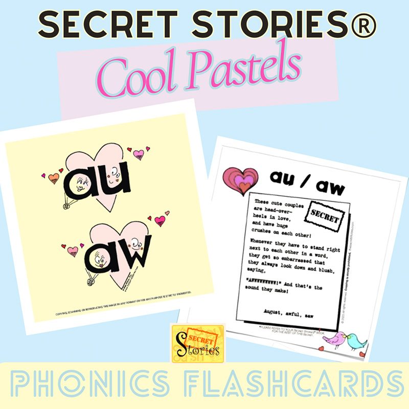 Cool Pastel Phonics Flashcards – The Secret Stories